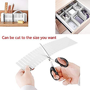 NACTECH 40Pcs | Drawer Dividers For Socks, Underwear, Desk Organizer For Office Supply, Makeup Supply and Cosmetics Organizer