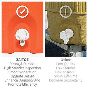 ZAITOE Push Button Spigot Replacement, Compatible with Igloo 2, 3, 5 and 10 Gallon Beverage Coolers, Water Cooler Spigot for 2-10 Gallon (2pcs)