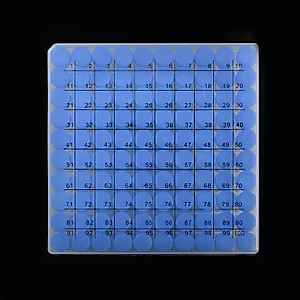 Eowpower 100Pcs 2ml Blue Cryo Tubes, Plastic Graduated Small Vials with Screw Caps Sample Tubes, with Silica Gel Gasket, DNAse/RNAse Free