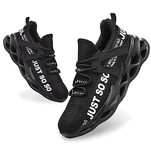 Furuian Steel Toe Shoes for Men Lightweight Women Safety Shoes Comfortable Steel Toe Sneakers, Black Size M8.5/W10