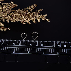 Lantine Teardrop Septum Ring Set 316 Stainless Steel Daith Piercing Jewelry Rook Snug Tragus Cartilage Hinged Segment Clicker Ring