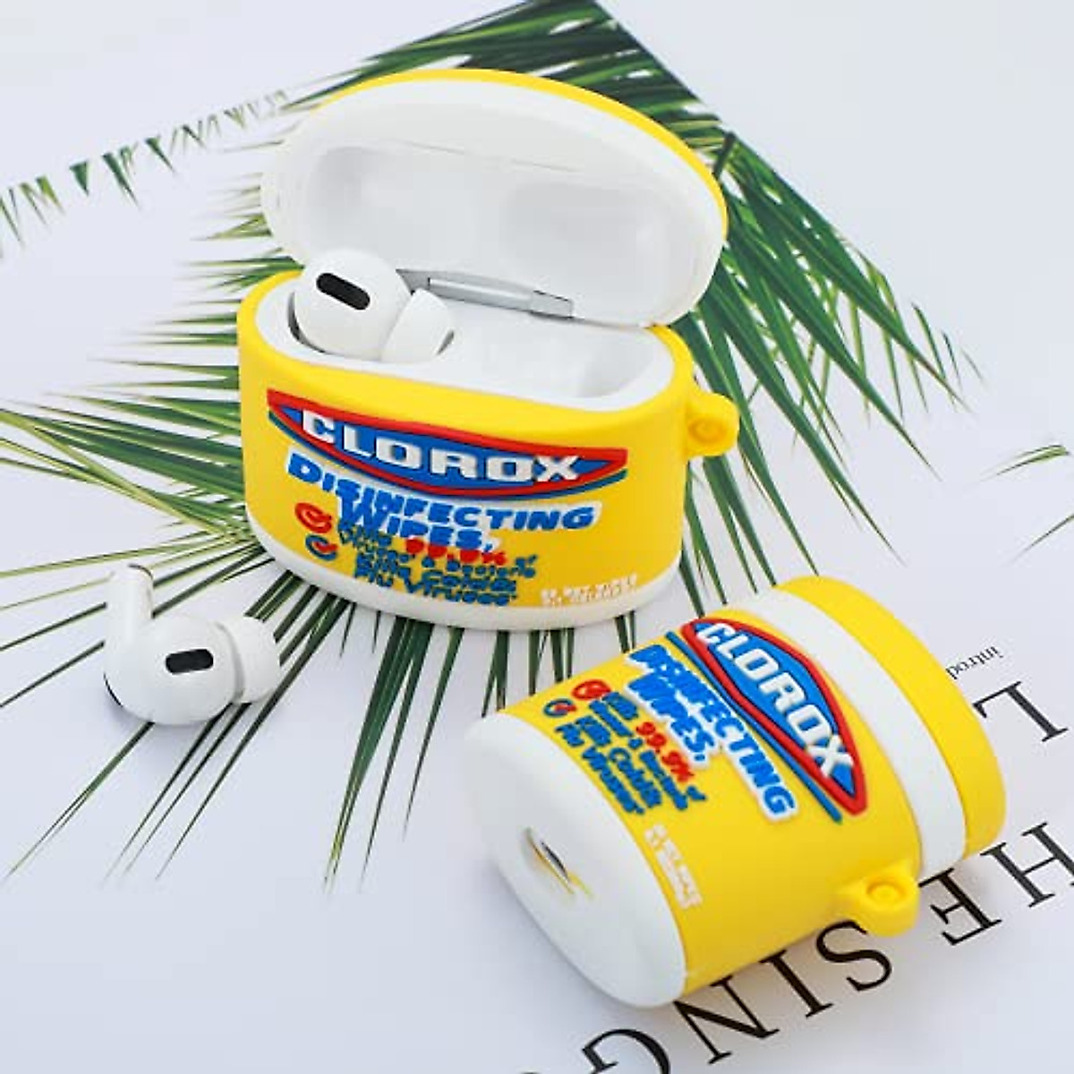 Oqplog for AirPod Pro 2019/Pro 2 Gen 2022Case Design Cover for AirPods Pro Silicone Cases Air Pods Pro Cute Funny Cartoon 3D Kawaii Fun Soft Fashion Cool Unique for Girls Boys Teen Girly (Yellow Clor)