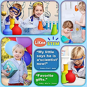 LiKee Kids Bath Toys Fun STEM Bathtub Toys Strong Suction Bath Toys for Kids Ages 4-8, Science Lab Bath Toys for Toddlers 2 3 4 Year Old Boys Girls, Play Water Toys, Kids Toys, Kids Gifts