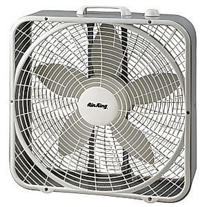 Air King 9723 20-Inch 3-Speed Box Fan, White & Aerostar 20x20x1 MERV 13 Pleated Air Filter, AC Furnace Air Filter, 6 Pack (Actual Size: 19 3/4" x 19 3/4" x 3/4")