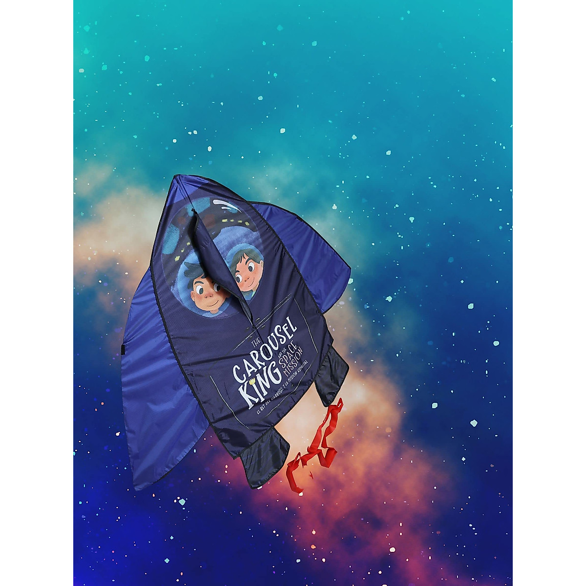 Cielito Lindo Books Large Rocket Kite for Kids and Adults | Best Beach Kite Easy to Fly for Outdoor Games and Activities | Best Sports and Recreation, Exercise and Enjoy Time with Family, Navy Blue