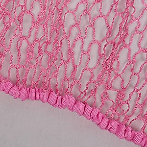 Huijukon Corner Toy Storage Net Hammock Organizersr Collection for Stuffed Animals Squishmallows Teddy Cuddly Plush Soft Toys | Size: 72" x 48" x 48" (Pink)