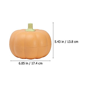 Cabilock Pumpkin Serving Bowl with Lid Wheat Fiber Pumpkin Candy Jar Dessert Fruit Holder Snack Container Food Display Bowl for Wedding Halloween Home Decor