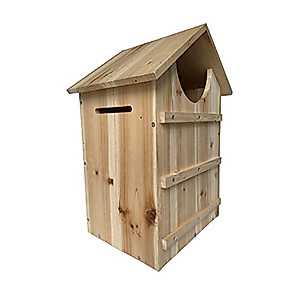 Sundia Screech Saw Whet Owl Kestrel Flicker Barn Large Big Bird Nesting Wooden Box Resident Habitant House (D100)