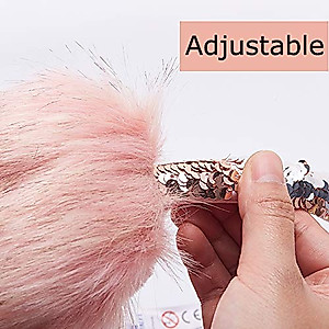 Earmuffs Girls Earmuffs in Plush and Flip Sequin Design(Pink, M)