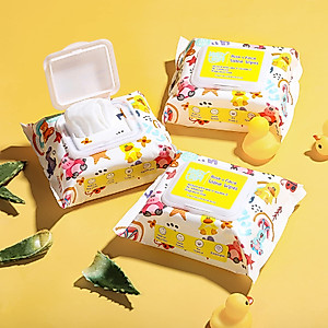 Baby Wipes - HAPPY BUM Saline Baby Wipes, Unscented, 360 Count (12 Packs of 30 Wipes) Saline Face Wipes