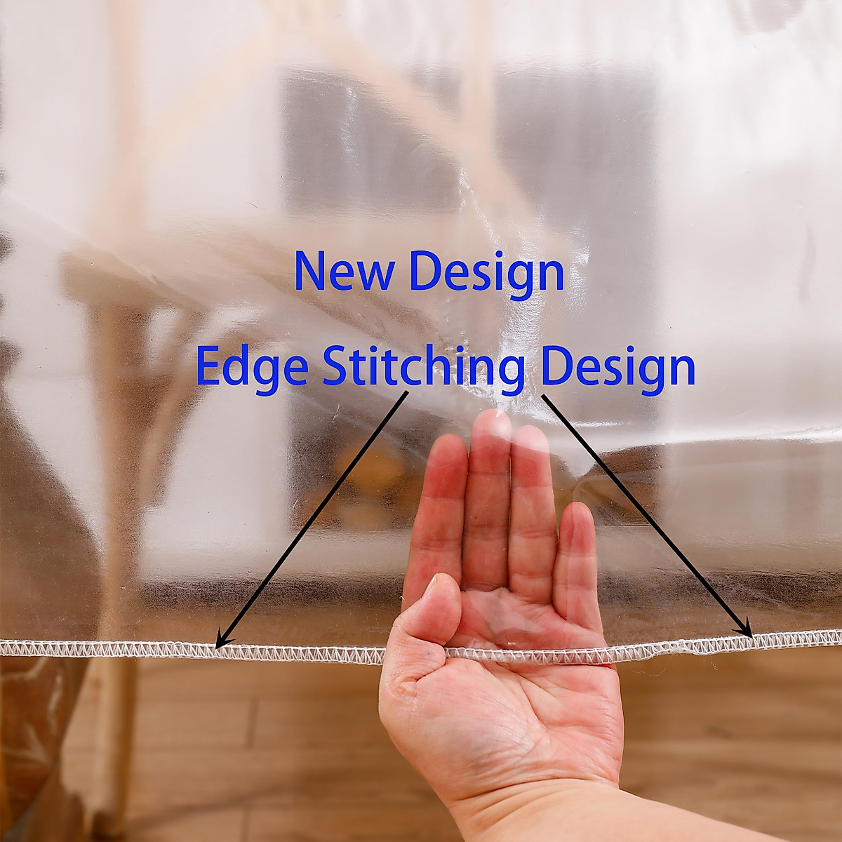 Walrus Clear Vinyl Tablecloth Protector Waterproof/Oil-Proof Plastic Square Transparent Sheet Table Cover 54X54 Inch