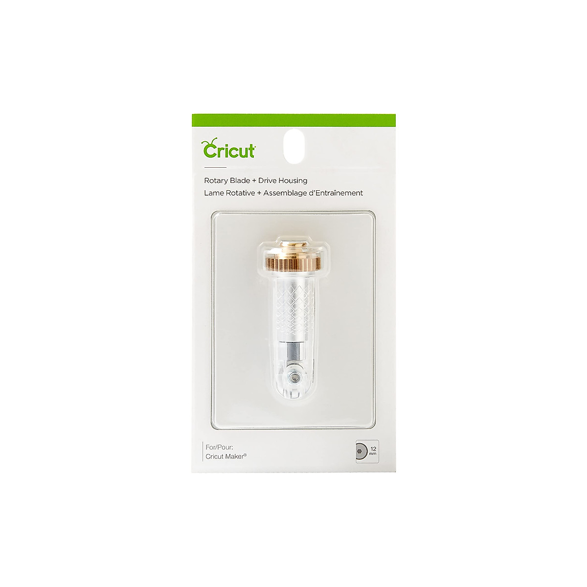 Cricut Rotary Blade + Drive Housing, Hard and Durable Cutting Blade with Drive Housing, Cuts Delicate Papers & Unbacked Fabric for Personalized Projects, Compatible with Cricut Maker Cutting Machine