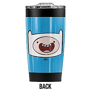 Logovision Adventure Time Finn Head Stainless Steel Tumbler 20 oz Coffee Travel Mug/Cup, Vacuum Insulated & Double Wall with Leakproof Sliding Lid | Great for Hot Drinks and Cold Beverages