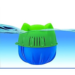 Flippin’ FROG Complete Floating Sanitizing System + 4 Flippin’ FROG Replacement Cartridges for Pools up to 10,000 gallons, Quick and Easy All-in-One Pool Sanitizer