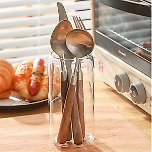 BILKAR Solid Wood Walnut Handle Stainless Steel Steak Knife and Fork Western Food Knife and Fork Dessert Cutlery Set