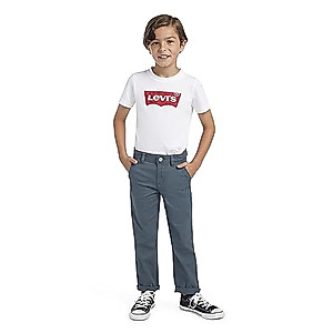 Levi's Boy's 502 Regular Taper Fit Chino Pants, Dark Slate, 10