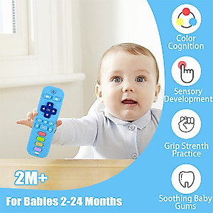 Silicone Baby Teething Toys,Baby Remote Control Toy,Remote Teether for Babies 3-24 Months,Baby Remote Teething Toys,Teething Relief Toys 6-12 Months,Teething Toys BPA Free Refrigerator Safe.
