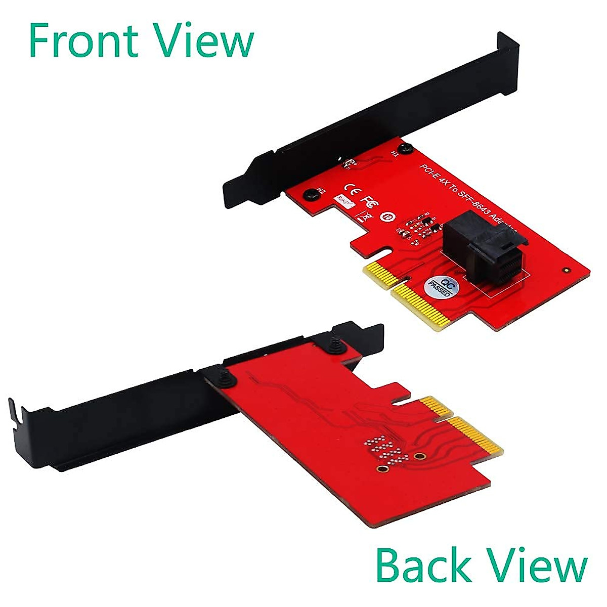 PCI Express 4.0 x4 Host Adapter Card with SFF-8643 Mini-SAS HD 36Pin Connector for U.2 (SFF-8639) PCIe-NVMe SSD - Support Intel 750 2.5-inch U.2 SFF SSD for Mining
