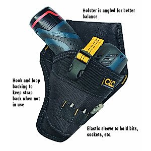 Custom Leathercraft CLC 5021 Impact Driver Holster,Black