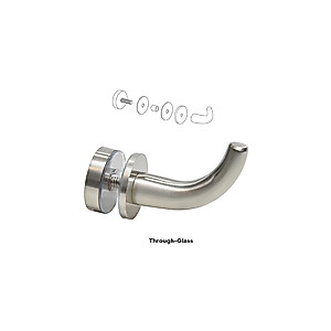 C.R. Laurence DRH1BN CRL Brushed Nickel Designer Robe Hook