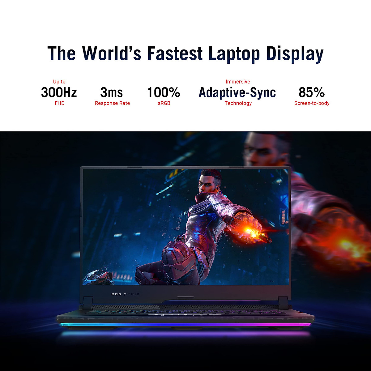 ASUS ROG Strix Scar 15 (2021) Gaming Laptop, 15.6” 300Hz IPS FHD, NVIDIA GeForce RTX 3080, AMD Ryzen 9 5900HX, 32GB DDR4, 1TB SSD, Opti-Mechanical Per-Key RGB Keyboard, Windows 10 Home, G533QS-DS98