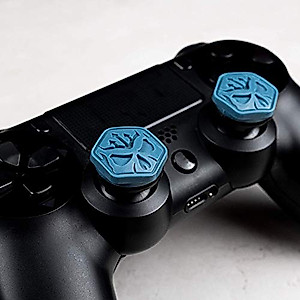 KontrolFreek Call of Duty Modern Warfare Performance Thumbsticks for PlayStation 4 (PS4) | 2 Mid-Rise, Convex | Blue/Black