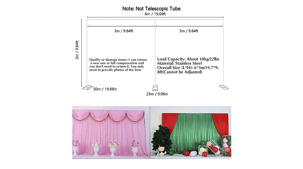 10ftx20ft Portable Backdrop Stand for Events