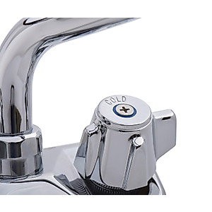 Kratos Commercial Restaurant Sink, 1 Bowl Underbar Hand Sink with Faucet - 14.5"x18.75" (29N-110)