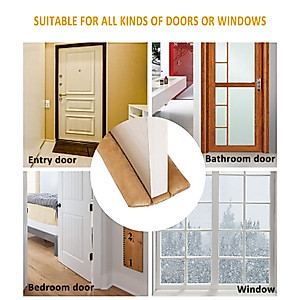 GNEGNI Improved Gap Height Adjustable Under Door Draft Stopper, 36 Inch Double Draft Blocker for Bottom of doors Noise Reduction Windproof