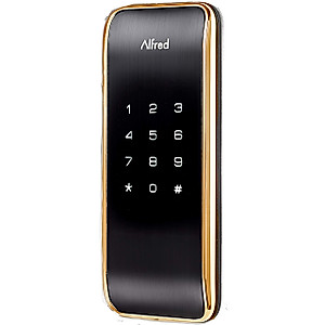 Alfred DB2 Smart Door Lock Deadbolt Touchscreen Keypad, Pin Code + Bluetooth, Up to 20 Pin Codes (Gold)