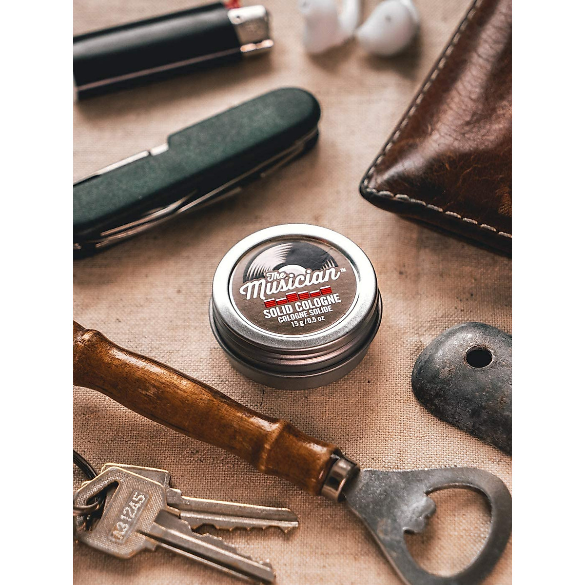 Walton Wood Farm Solid Cologne (The Musician) Vanilla Bean & Musk Scent Vegetarian Friendly, and Paraben-Free 2.5 oz