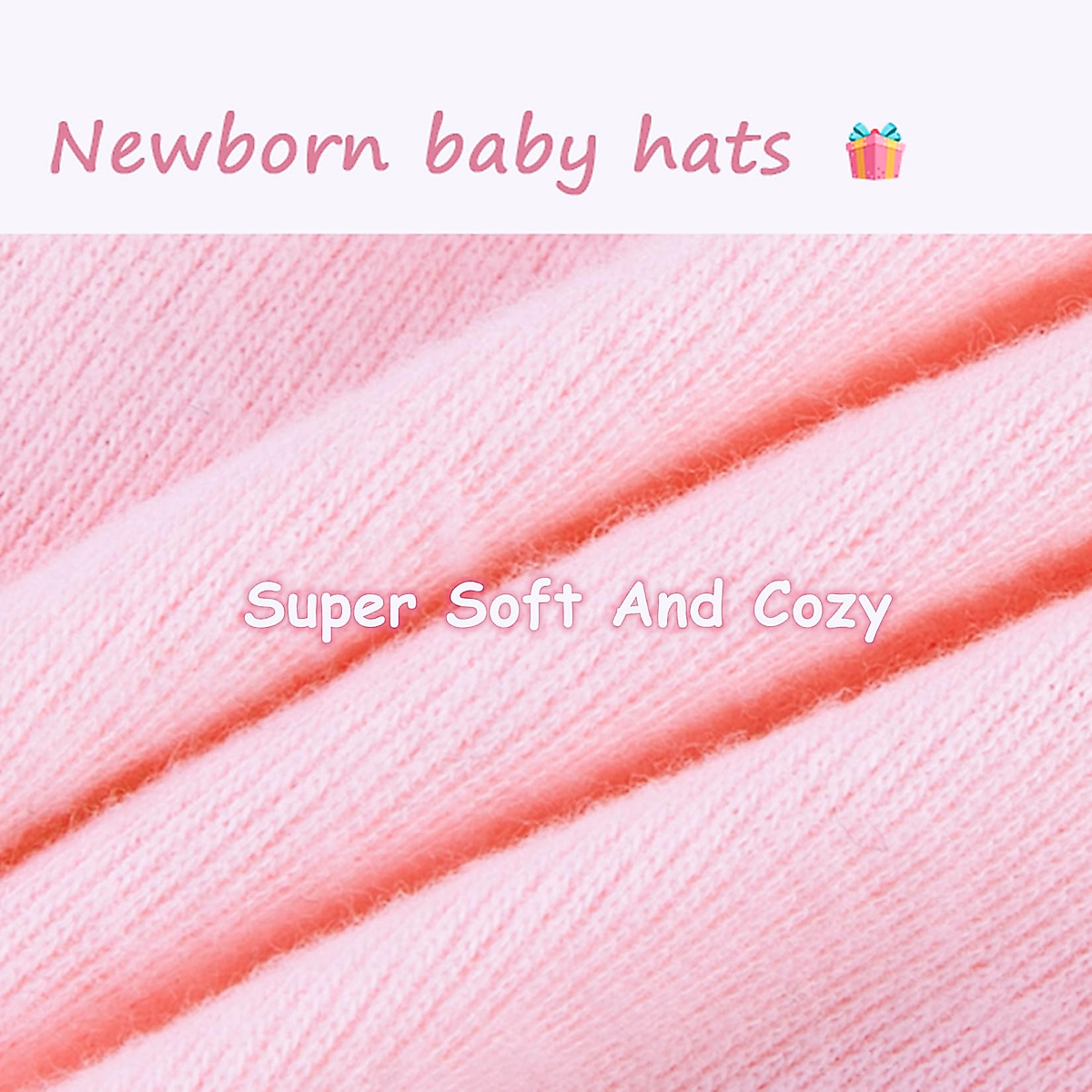 Century Star Newborn Girls Hats Baby Hat and Mitten Set Big Bow Knit Infant Headbands Winter Baby Hat for Girls E White & Pink & Purple & Deep Pink 0-3 Months