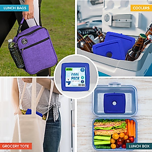 Healthy Packers Ice Packs for Lunch Bags - Freezer Packs - Original Cool Pack | Slim & Long-Lasting Reusable Ice Pack for Lunch Box and Cooler Bag (Set of 5)