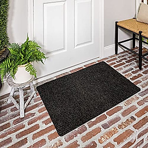 Mohawk Home Utility Floor Mat Solid Charcoal Grey (2' x 3') Perfect for Garage, Entryway, Porch, and Laundry Room