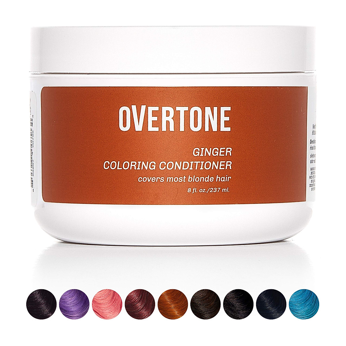 oVertone Haircare Ginger Healthy Duo - Semi-Permanent Color Depositing Conditioner & Daily Conditioner Set - Cruelty-Free Hair Color w/Shea Butter & Coconut Oil (Ginger)