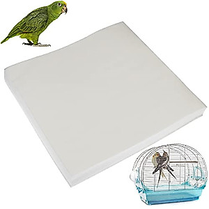 Toysructin 100 Sheets Bird Cage Liner, 12.6X12.6 Inch Disposable Absorbent Birdcage Liners Thicken Non-Woven Birdcage Tray Liner Paper, Precut Pet Animal Cages Cushion Cuttable Pets Cage Accessories
