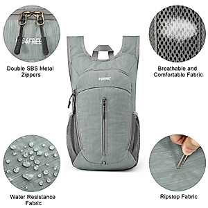 G4Free 10L Hiking Backpack Small Travel Hiking Daypack Lightweight Packable Backpack Casual Foldable Shoulder Bag