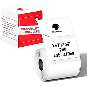 Phomemo Thermal Labels-for M110/M221/M220/M120/M200/M110S,1.57"x1.18"(40x30mm),230 Labels/Roll, for Barcode/Address/Mailing/Logo/Business/Home Tag