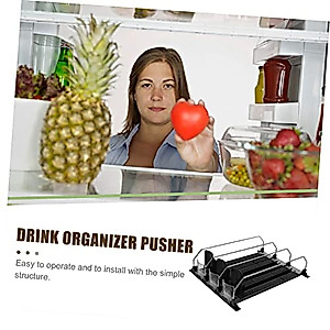 FUNOMOCYA 3pcs Drink Pusher A Vending Machine Mini Vending Machine Fridge Can Dispenser Drink Pusher Machine Shelf Drink Puller Beverage Shelf Glide Soda Bottle Abs Ball Freezer Organizer