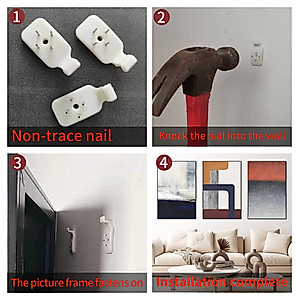 FCHUI Framed Canvas Wall Art Set, Minimalism Abstract Oil Painting Photo Modern Posters Prints Ready to Decor Hanging Living Room Bedroom Bathroom Office Home Wall Decor