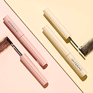 GIVERNY Milchak Sensitive Mascara #Black Brown - Smudge Proof Voluminous Mascara with Microfiber Brush, Waterproof Lengthening & Thickening Mascara for a Long-lasting Eye Makeup, 0.1 fl.oz.