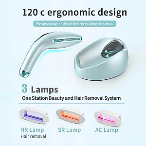 DEESS IPL Laser Hair Removal with ICE Freezing Point Cooling System, Unlimited Flashes at-Home Permanent Hair Removal Device for Women and Men, Long-lasting Reduction of Body & Face Hair Regrowth