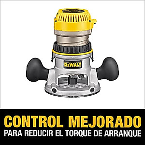 DEWALT Router, Fixed Base, Variable Speed, 2-1/4 HP (DW618) , Yellow