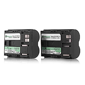 Powerextra 2 Pack Replacement BP-511 Battery for Canon BP-511A and 5D 50D 40D 20D 30D 10D Digital Rebel 1D D60 300D D30 Kiss Powershot G5 Pro 1 G2 G3 G6 G1 Pro90