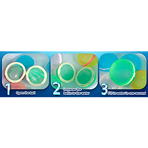 Reusable Water Balloons for Kids 24 Magnetic Water Balloons Quick Fill Fillable Self Sealing Water Pool Kids Outdoor Toys Summer Back Yard Fun Silicon (24 Pack)