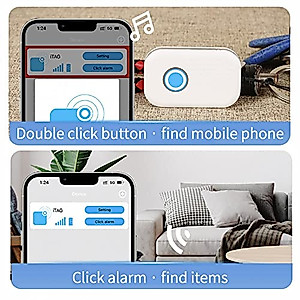 Portable Bluetooth 5.0 Tracker Smart Anti-Lost Real Time Mini Tracking Locator Item Finder Device for Keys Wallets Luggages Bags Kids Pets Black