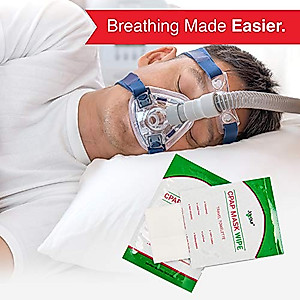 40 Pack - Travel CPAP Mask Wipe Towelettes - 40 Wipes Total {1 Wipe Per Packet} Unscented, 100% Cotton, Lint Free | For Cleaning CPAP Mask | Perfect For Travel
