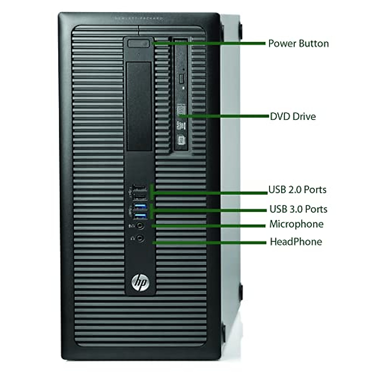 Hp EliteDesk 800 G1 Tower Computer Desktop PC, Intel Core i5 3.2GHz Processor, 16GB Ram, 512GB M.2 SSD, WiFi & Bluetooth, HDMI, Nvidia GeForce GT 1030 DDR4 4GB, Windows 10 Pro (Renewed)