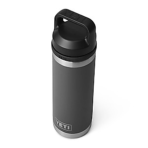 YETI Rambler 18 oz Bottle, Vacuum Insulated, Stainless Steel with Chug Cap, Charcoal