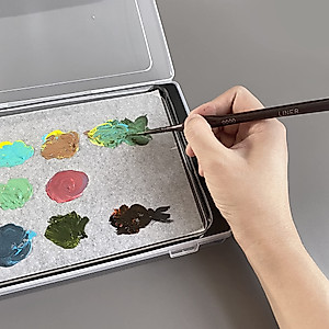 Wet Palette Wet Pallet for Miniatures- Stay Wet Palette for Acrylic Painting Wet pallets for Painting Miniatures,Paint Brush Holder Organizer Wet Palette Storage containers